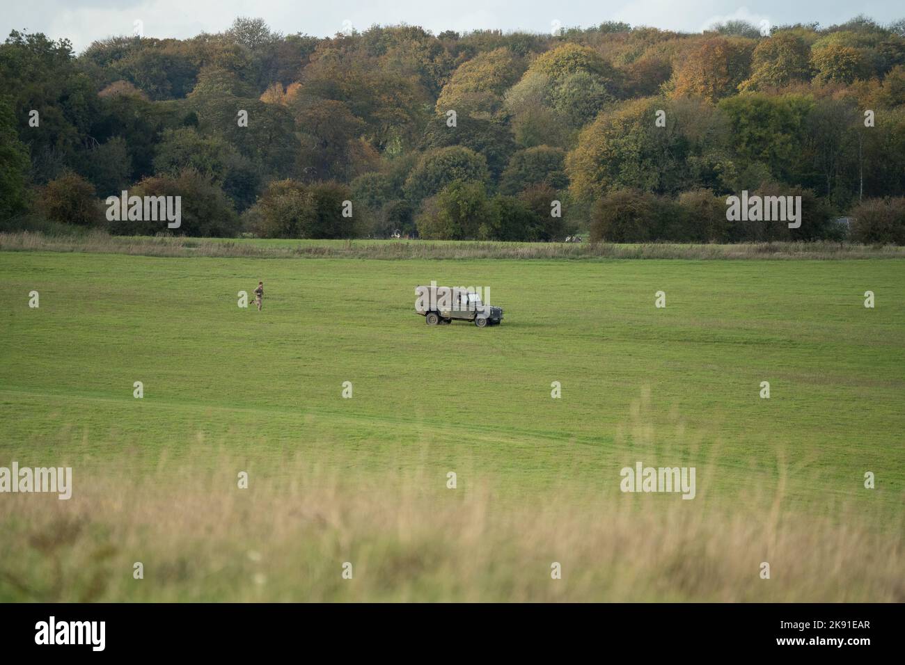 British army Land Rover Defender Wolf 4x4 in action Stock Photo - Alamy