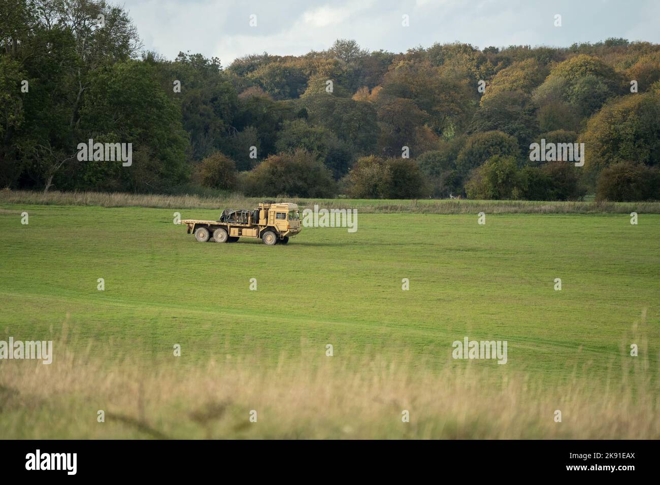 British army MAN HX58 6x6 Heavy Utility Truck EPLS in action on a ...