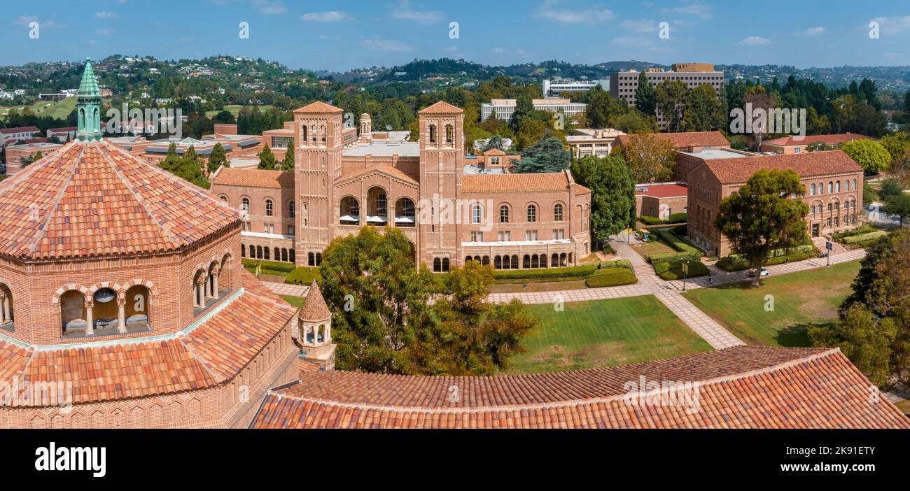 Aerial view of the Royce Hall at the University of California, Los ...