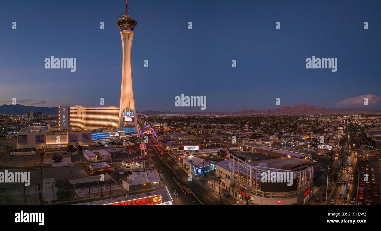 Panoramic aerial view of the Las Vegas Strip Stock Photo - Alamy