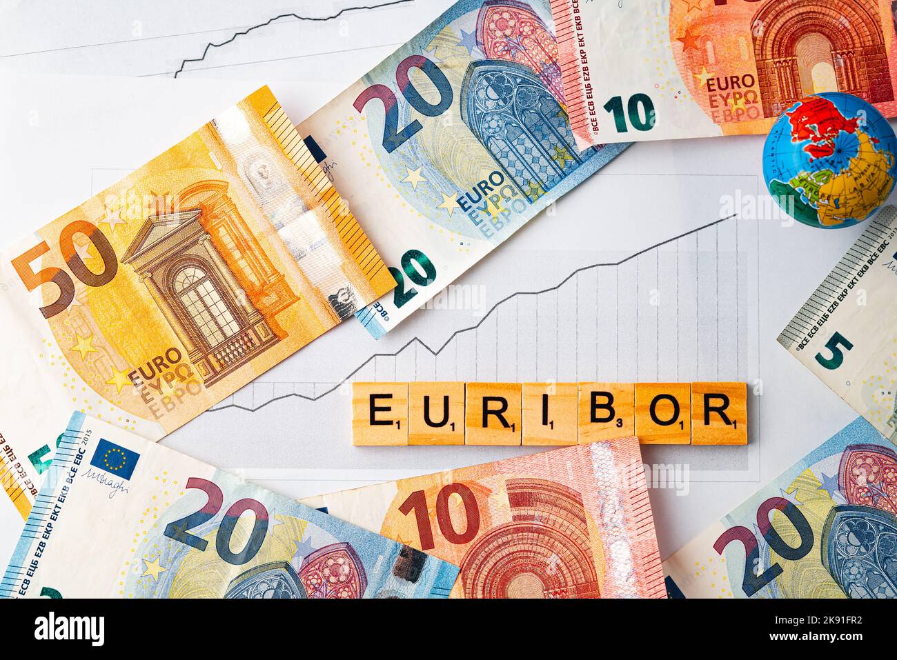 Word EURIBOR Is Written In Wooden Letters On White Chart Background ...
