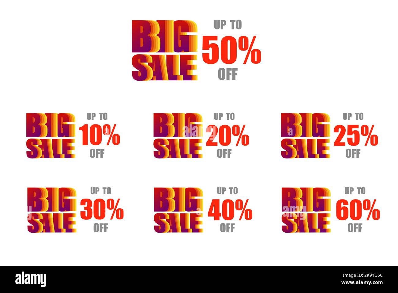colorful big sale up to 10, 20, 25, 30, 40, 50,and 60 percent end of ...