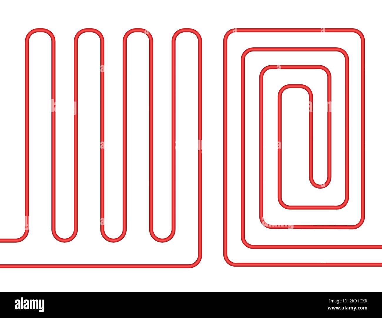 Scheme Underfloor heating system house heater. Floor heat vector top ...