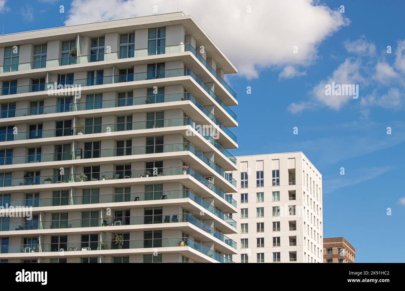 An exterior of high-rise residential buildings Stock Photo - Alamy
