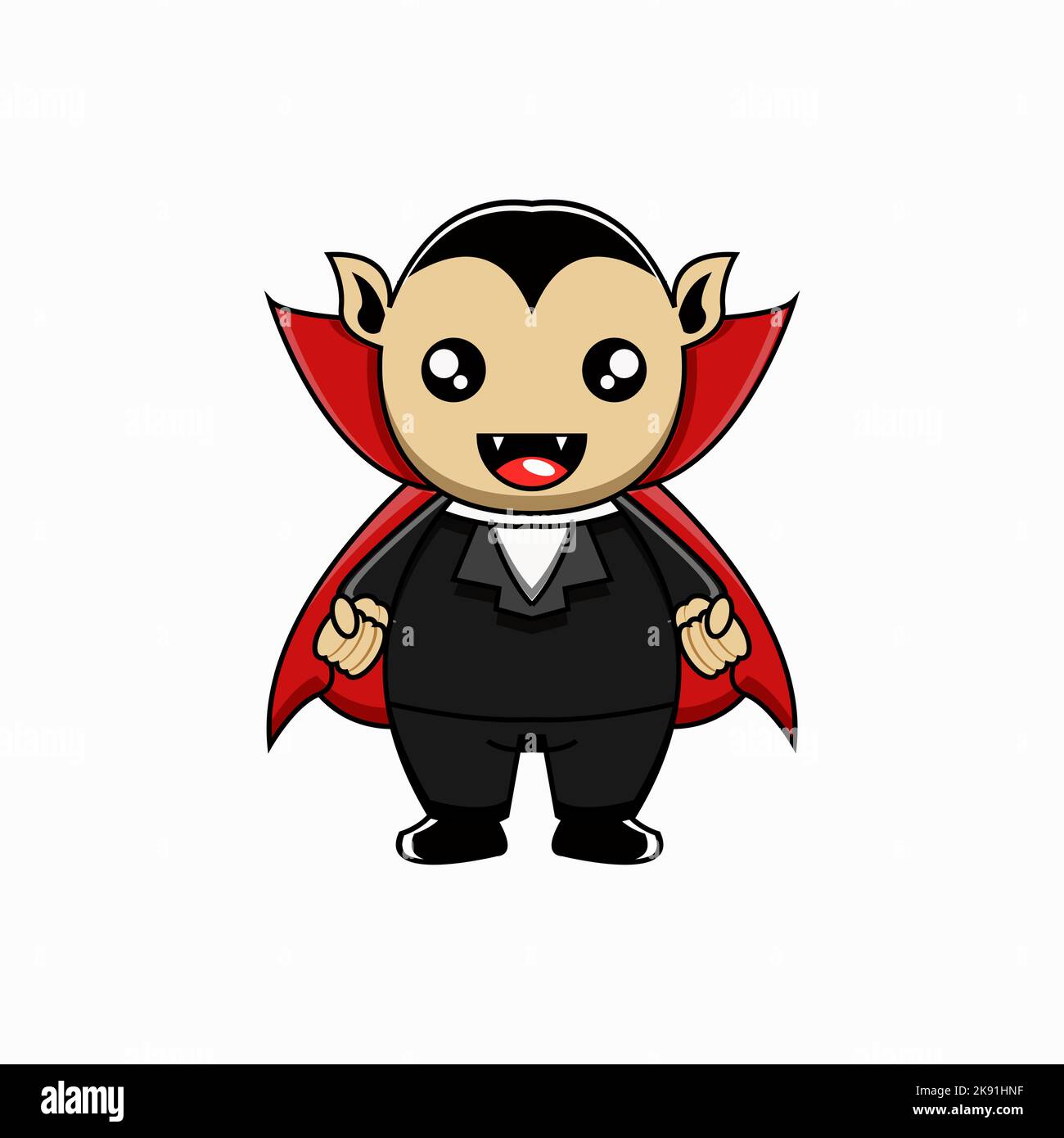 A cute Dracula during Halloween isolated on the white background Stock ...