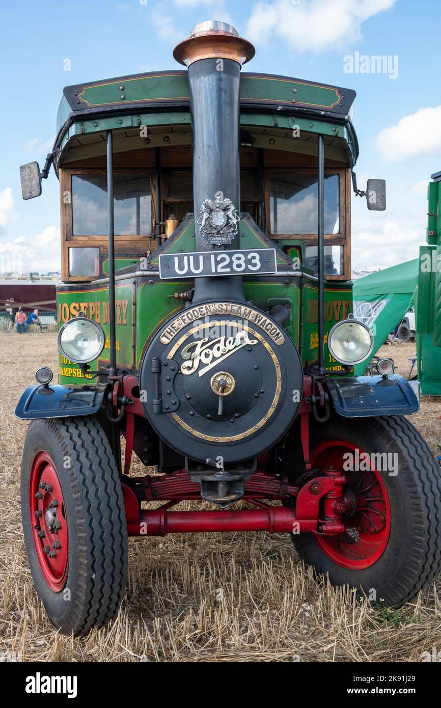 Tarrant Hinton.Dorset.United Kingdom.August 25th 2022.A restored Foden ...