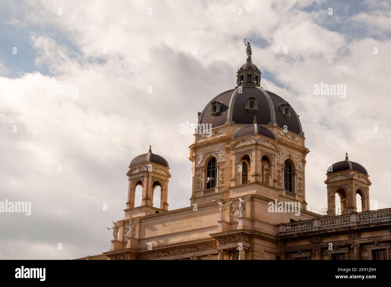 Naturhistorisches Natural History Museum in Vienna, Austria, topped by ...