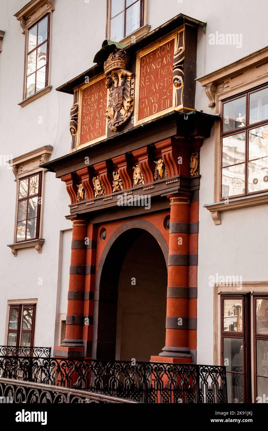 Swiss Gate to the Swiss Wing of the Hofburg Palace in Vienna, Austria ...