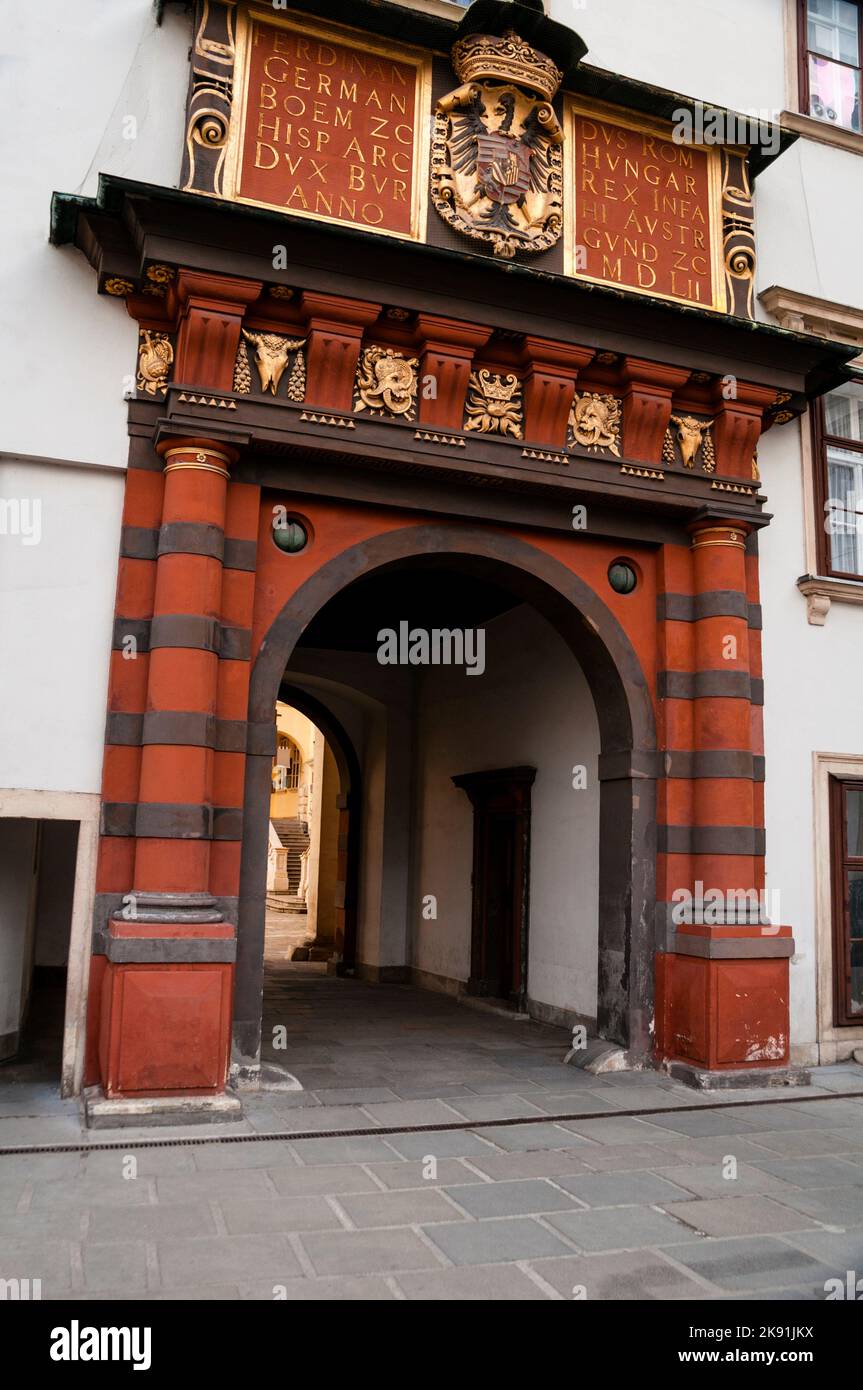Swiss Gate to the Swiss Wing of the Hofburg Palace in Vienna, Austria ...