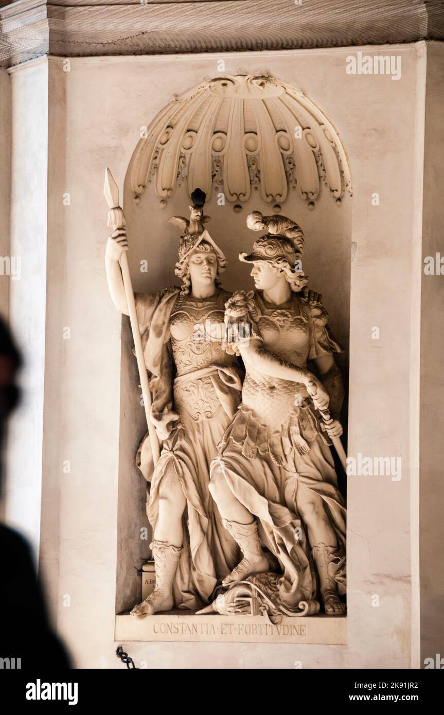 Statue of Constance and Fortitude in the inner Burgtor at St. Michaels ...
