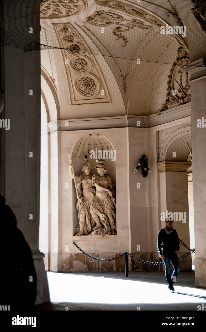 Statue of Constance and Fortitude in the inner Burgtor at St. Michaels ...