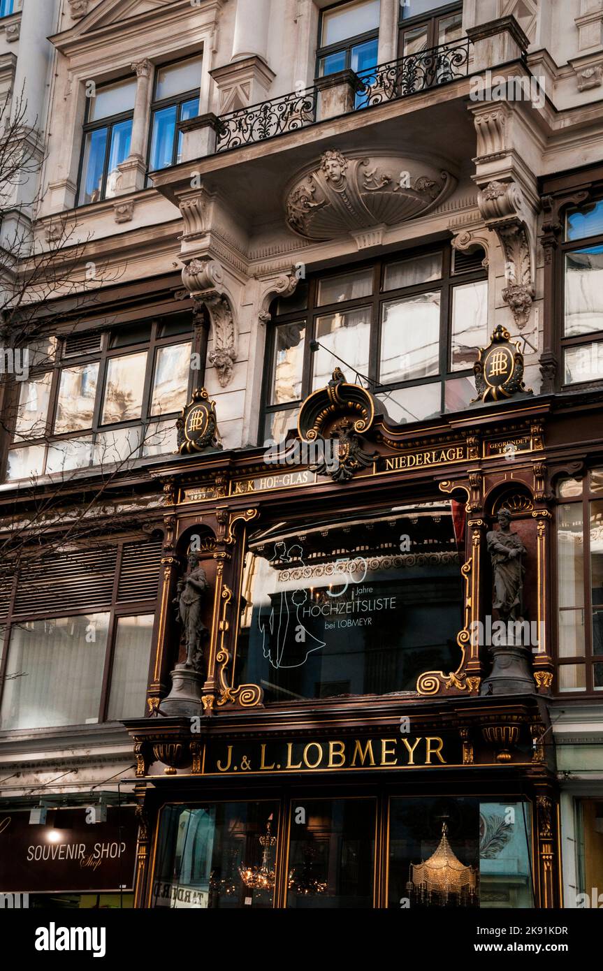J. & L. Lobmeyr glass shop in Vienna, Austria Stock Photo - Alamy