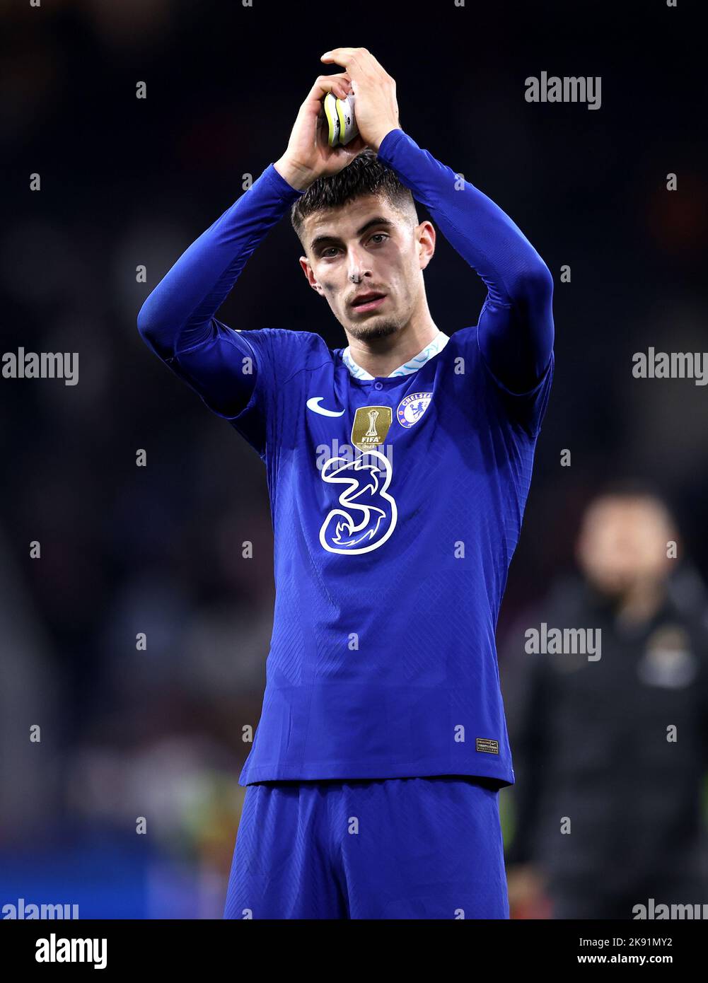 Chelsea's Kai Havertz applauds the fans after the final whistle in the ...