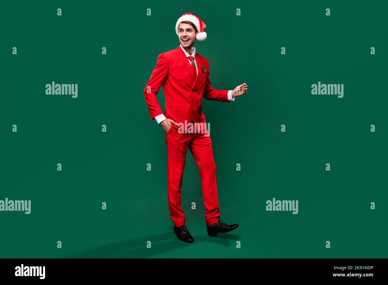 Full length body size view of attractive classy luxury confident ...