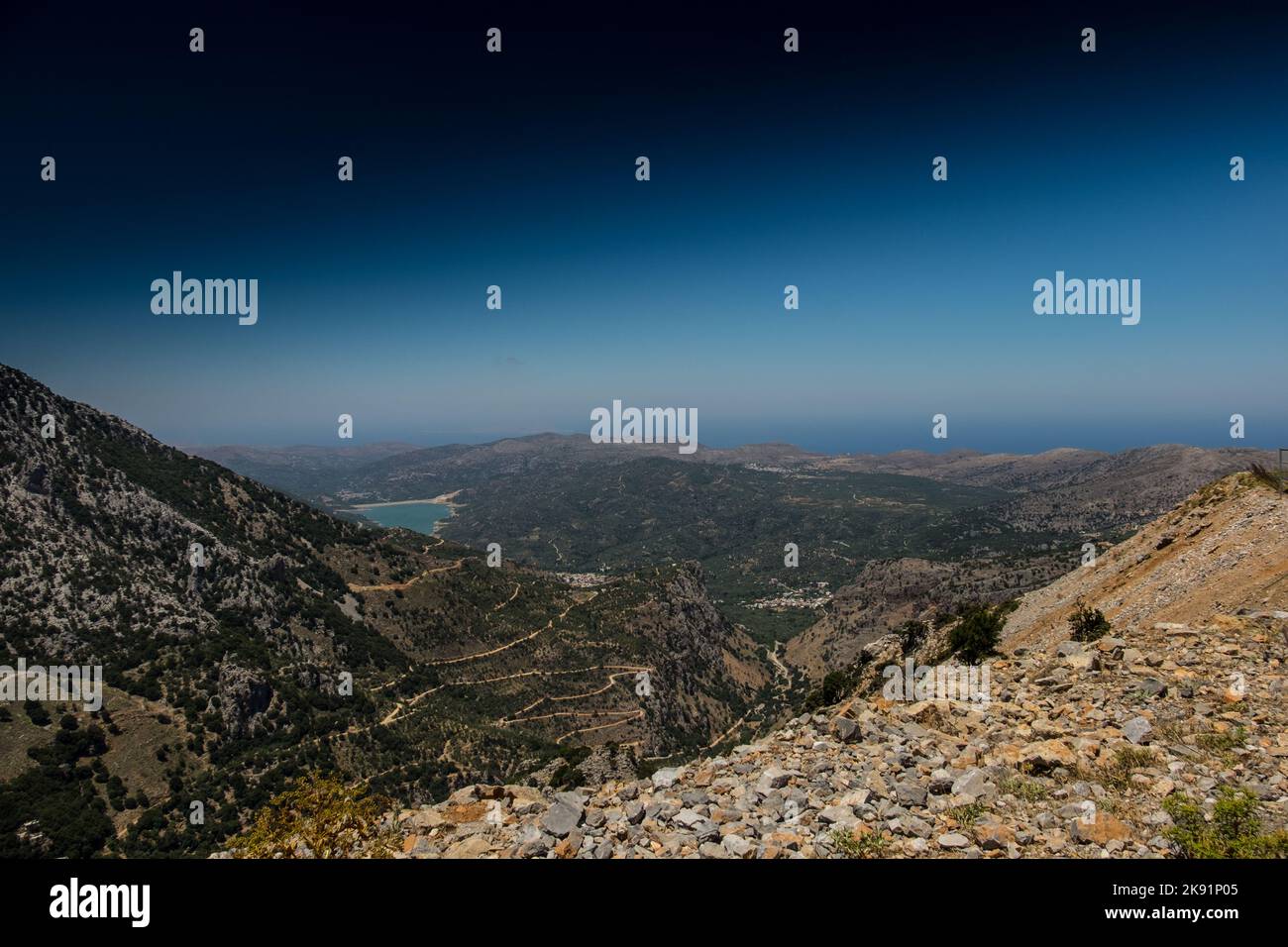 Landscape view of mountains in Crete, Greece Stock Photo - Alamy
