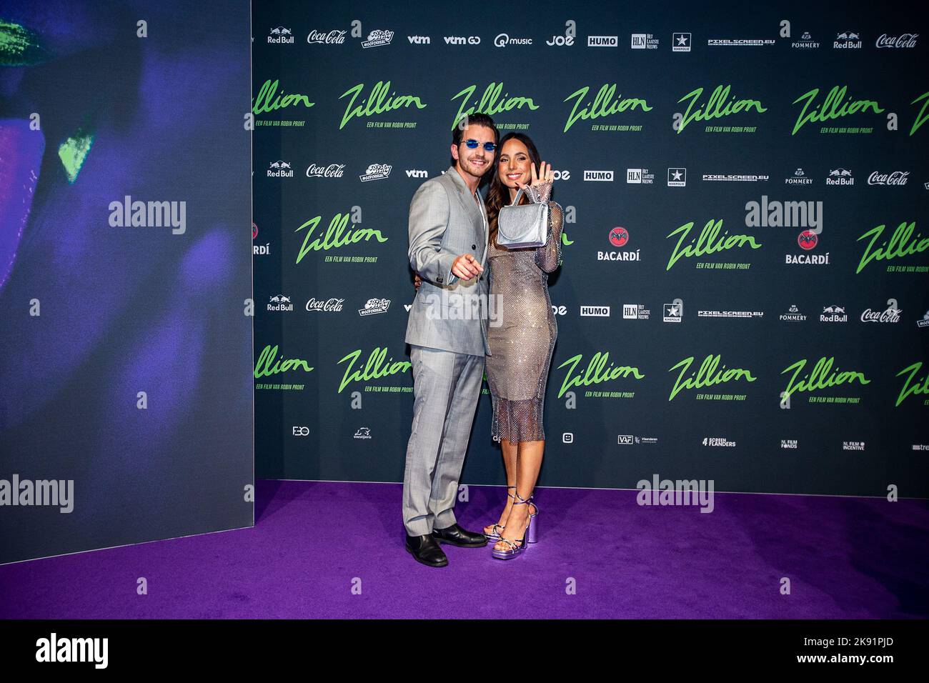 Antwerp, Belgium, 25 October 2022. actor Matteo Simoni with girlfriend ...