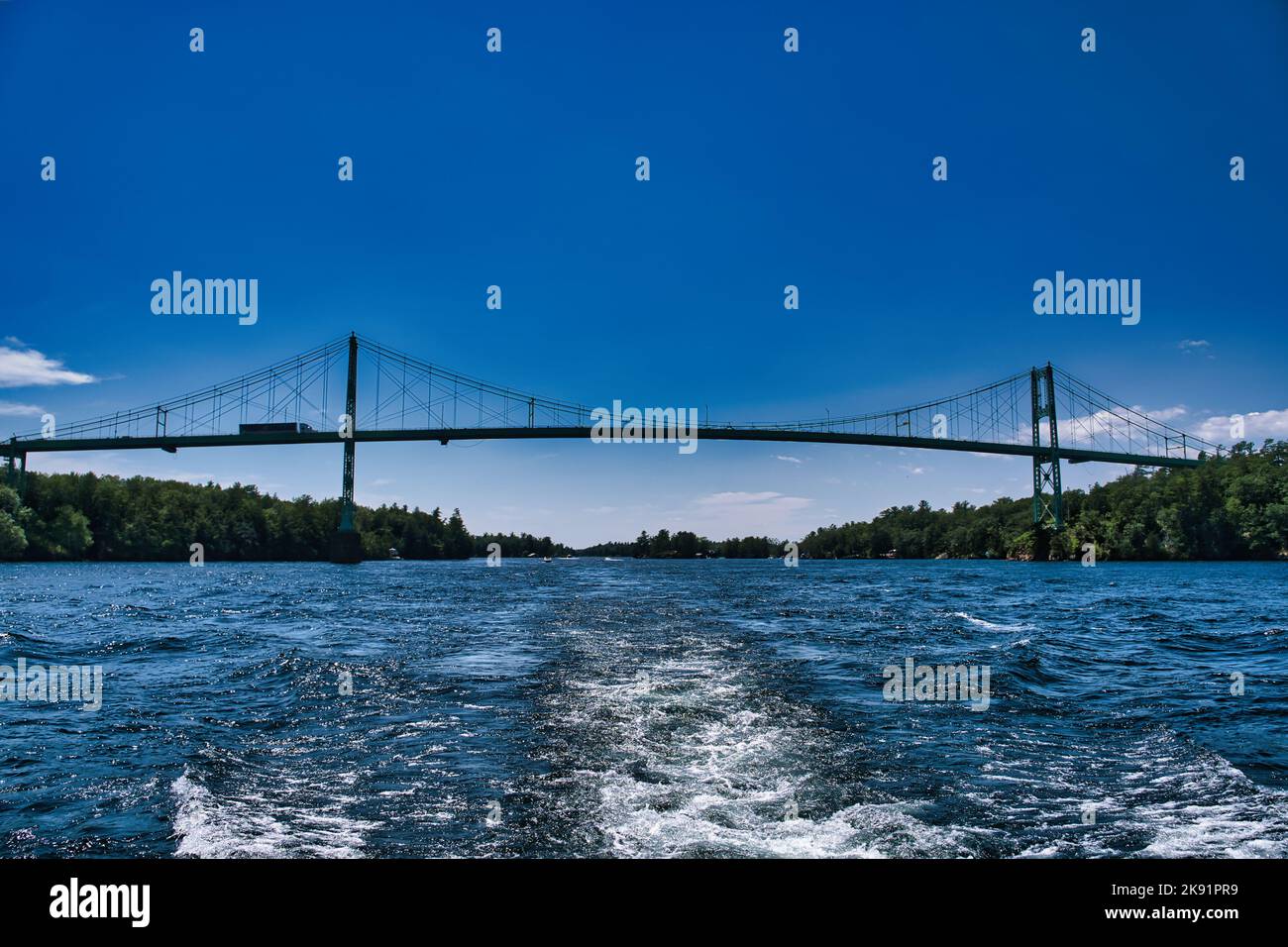 The Thousand Islands Bridge Over Saint Lawrence River in the 1000 ...