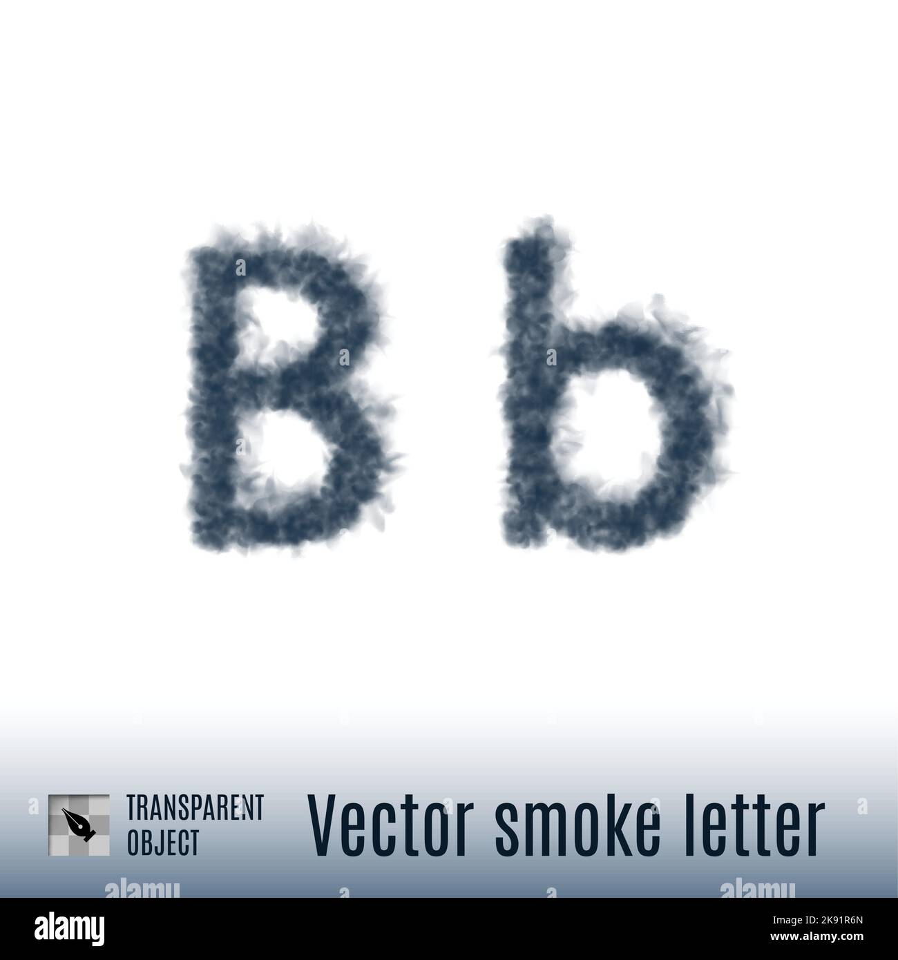 Smoke in Shape of the Letter B on White Background Stock Vector Image ...