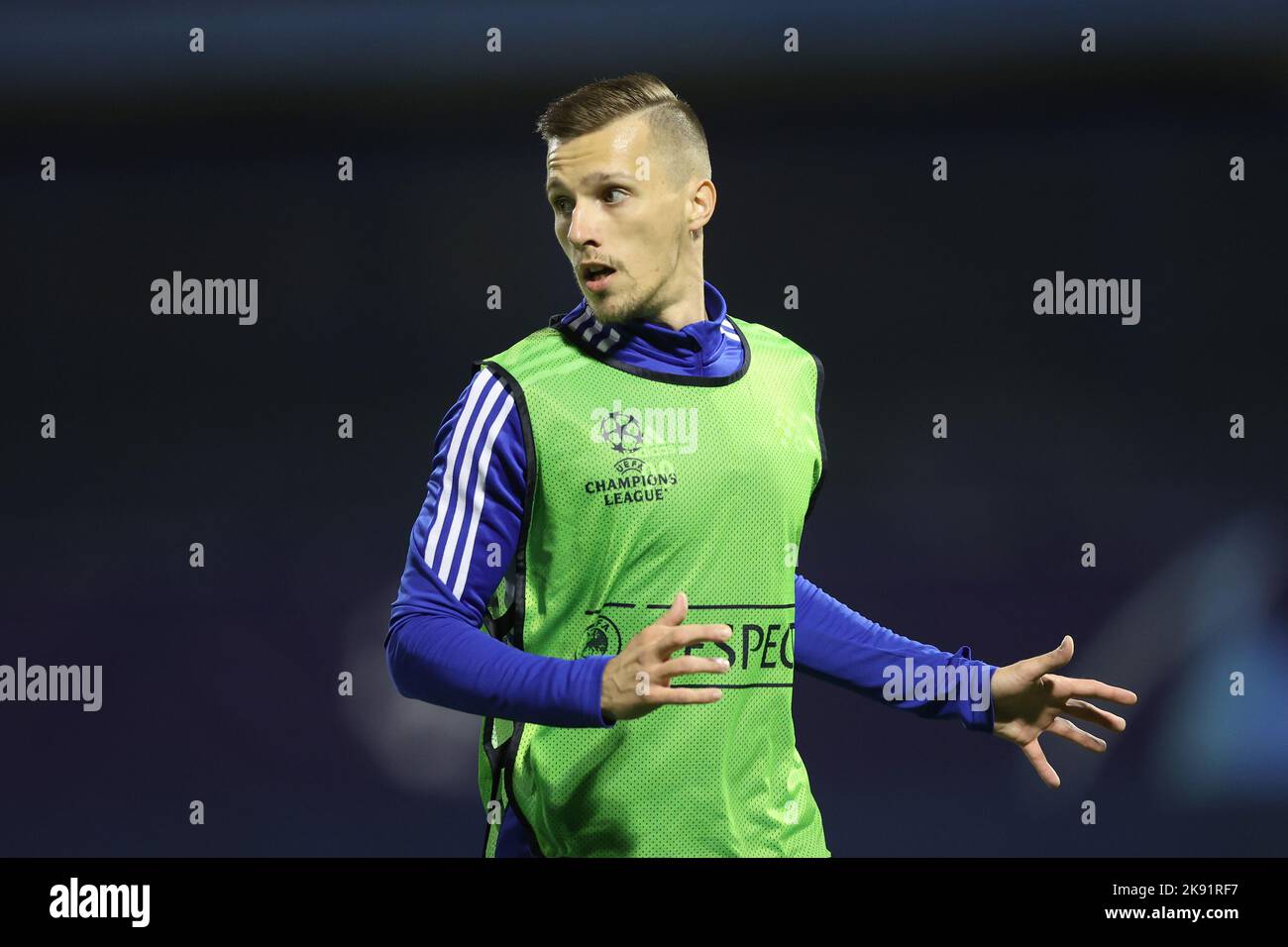 ZAGREB, CROATIA - OCTOBER 25: Mislav Orsic of GNK Dinamo Zagreb warms ...