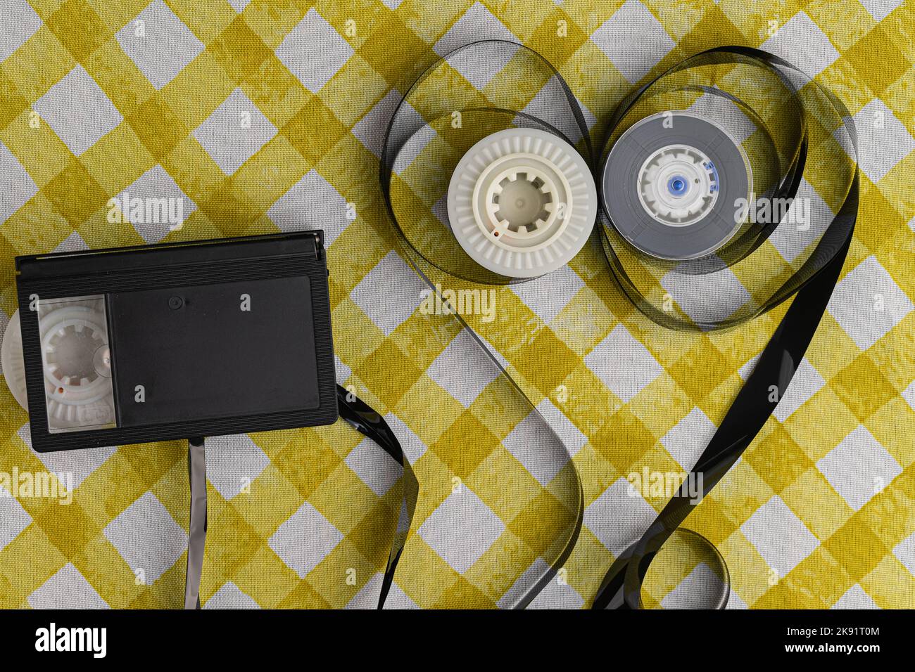 Old vhs play tape damaged hi-res stock photography and images - Alamy