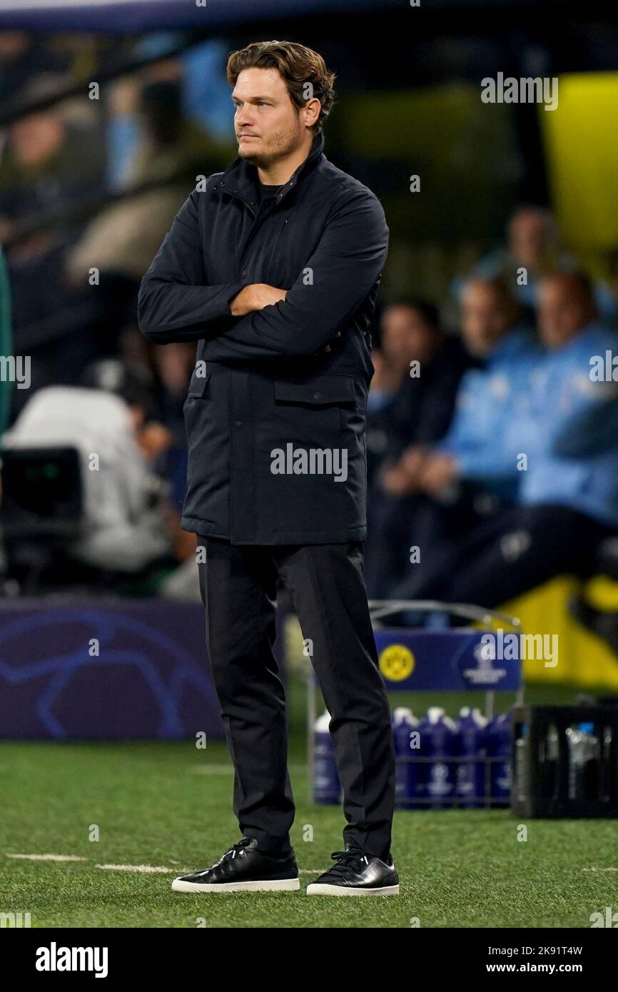Borussia Dortmund Manager, Edin Terzic, looks on during the UEFA ...