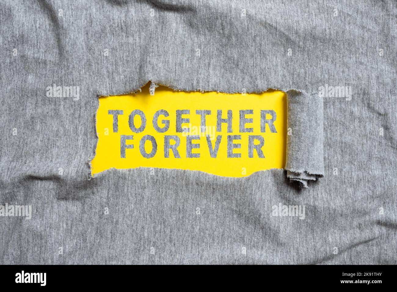 Text caption presenting Together Forever. Internet Concept learn ...