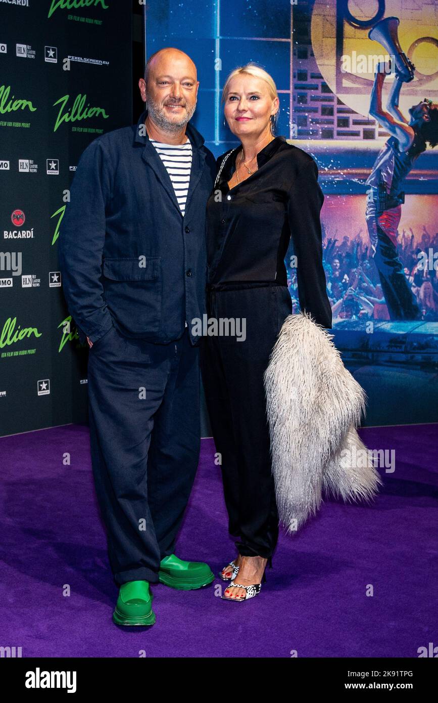 Antwerp, Belgium, 25 October 2022. Dominique Persoone and wife Fabienne ...