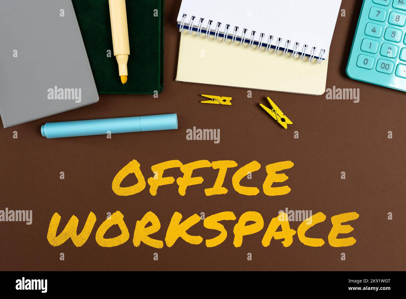 Writing displaying text Office Workspace. Word for contract modelled ...