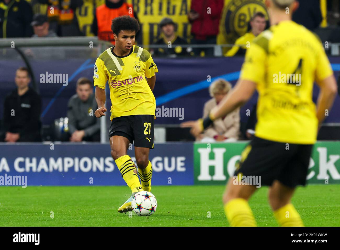 DORTMUND, GERMANY - OCTOBER 25: Karim Adeyemi of Borussia Dortmund ...
