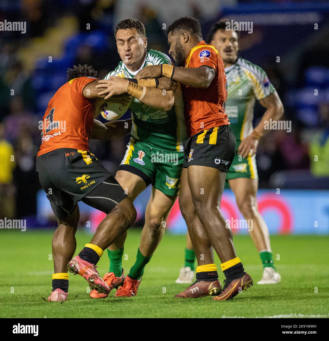 25th October 2022; Halliwell Jones Stadium, Warrington, England: Rugby League World Cup Papua ...
