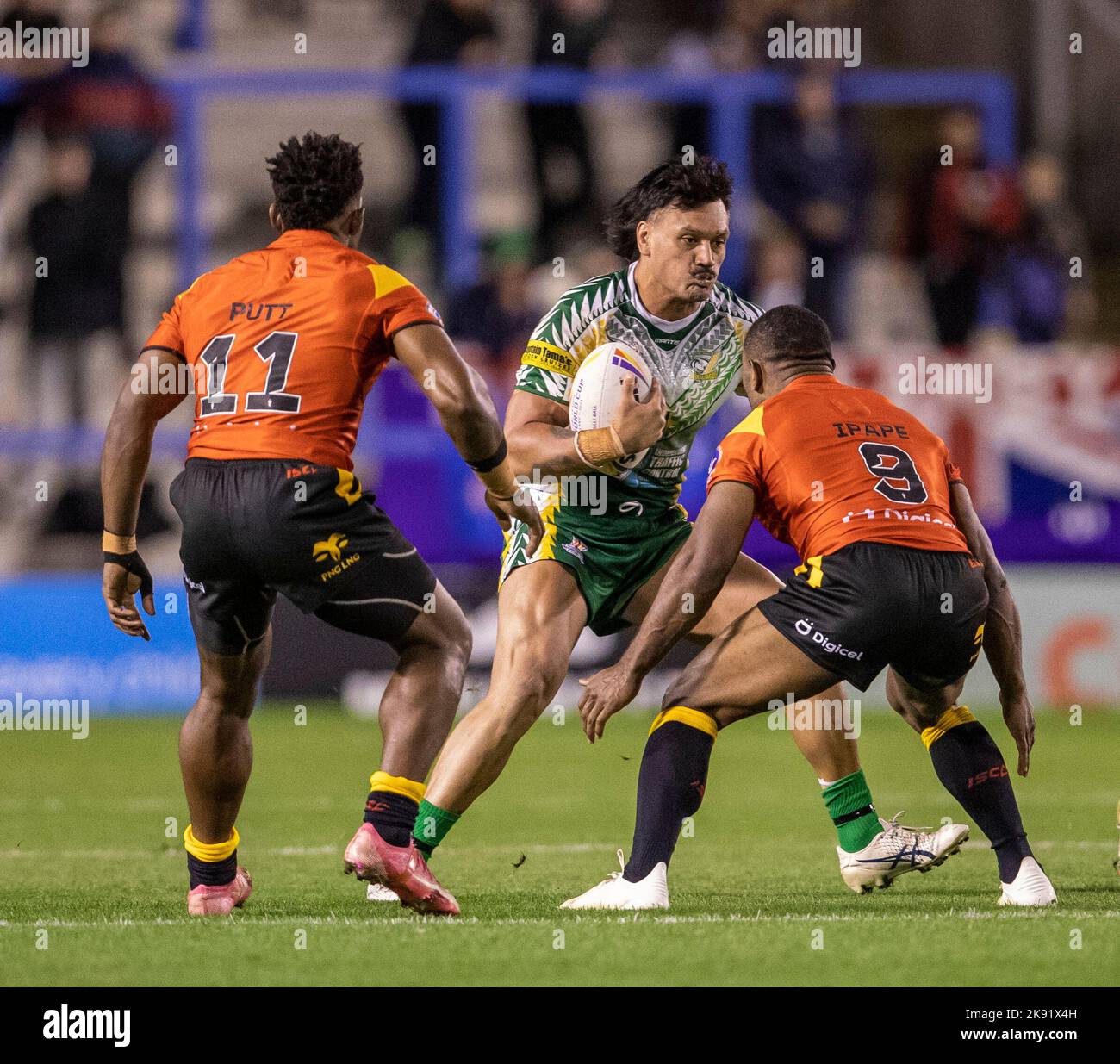 25th October 2022; Halliwell Jones Stadium, Warrington, England: Rugby League World Cup Papua ...