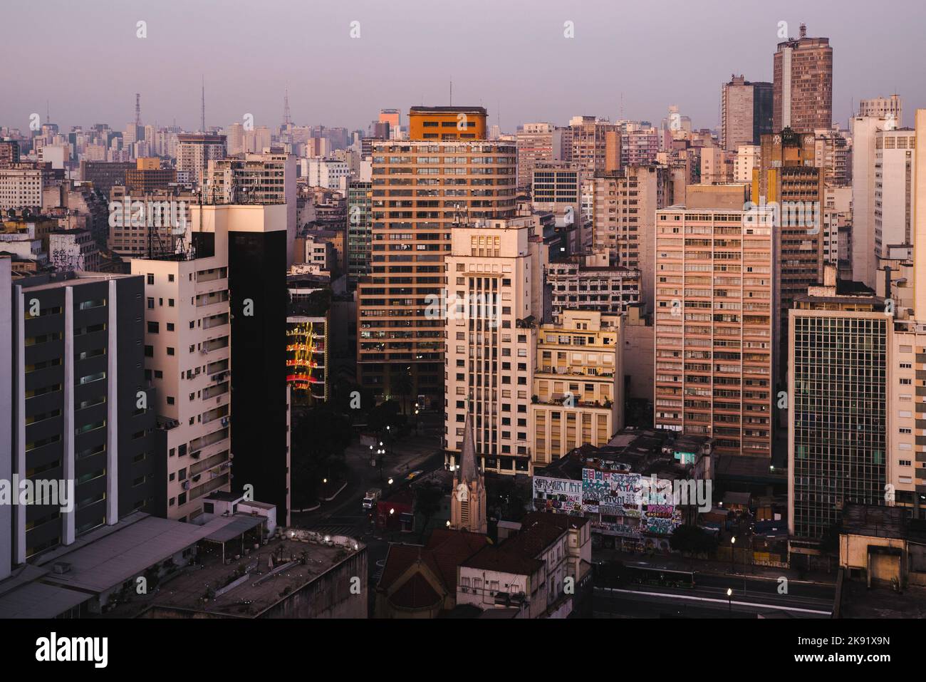 High Rise Buildings of Sao Paulo City Downtown Stock Photo - Alamy