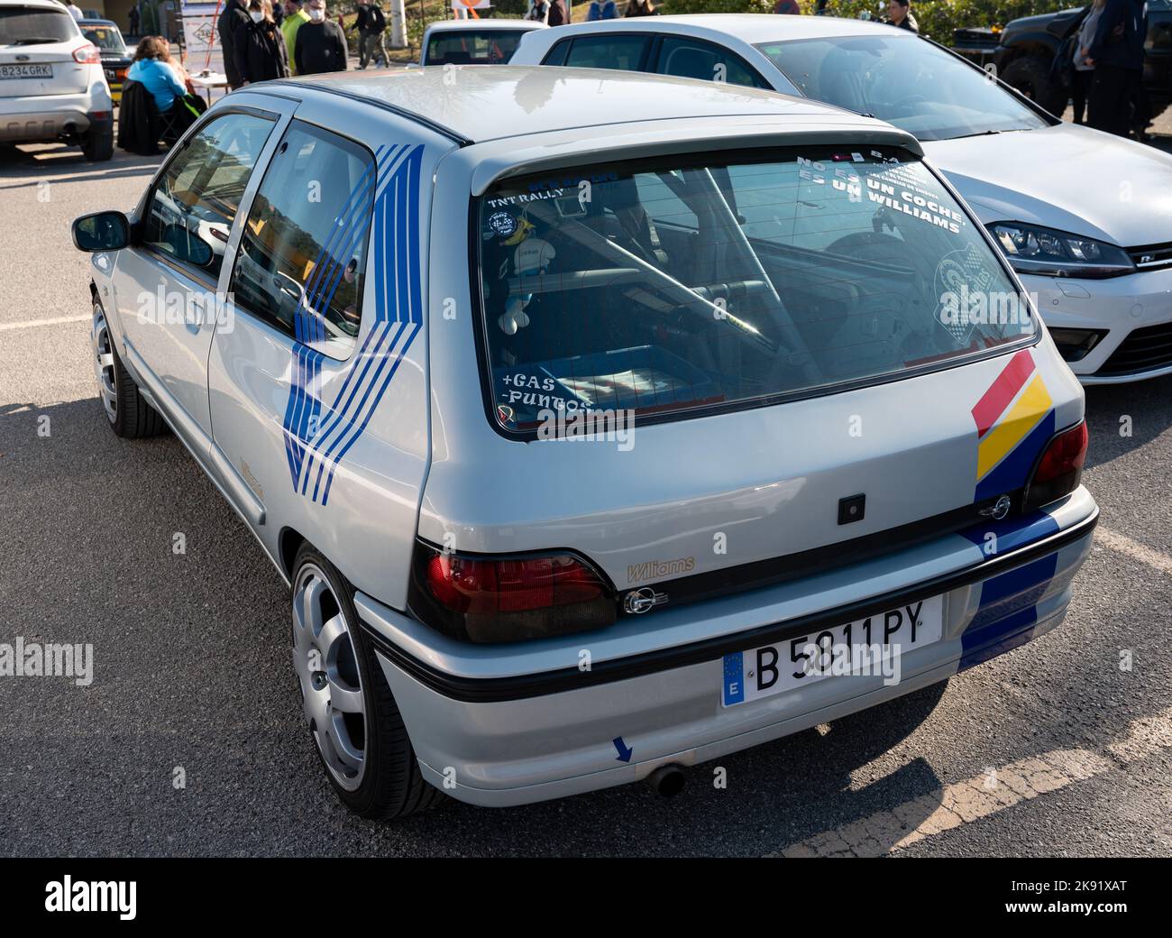 A classic Renault Clio Williams first generation rally car from the ...