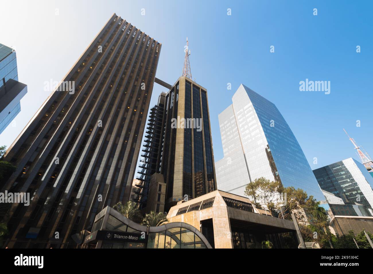 Modern Architecture Office Buildings in Paulista Avenue in Sao Paulo ...