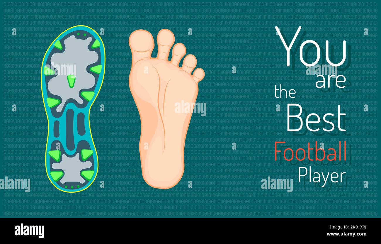 A vector of a left foot and right football boots with you are the best ...