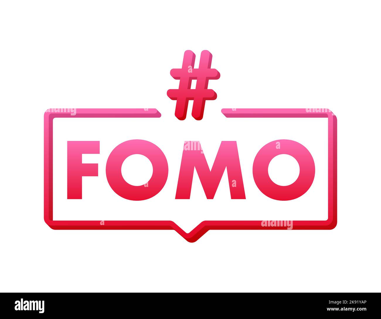 Modern hashtag fomo, great design for any purposes. Vector typography ...