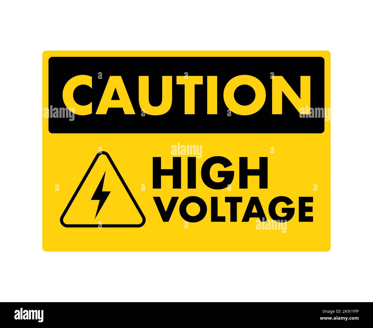Danger high voltage sign. Danger sign board. Vector stock illustration ...