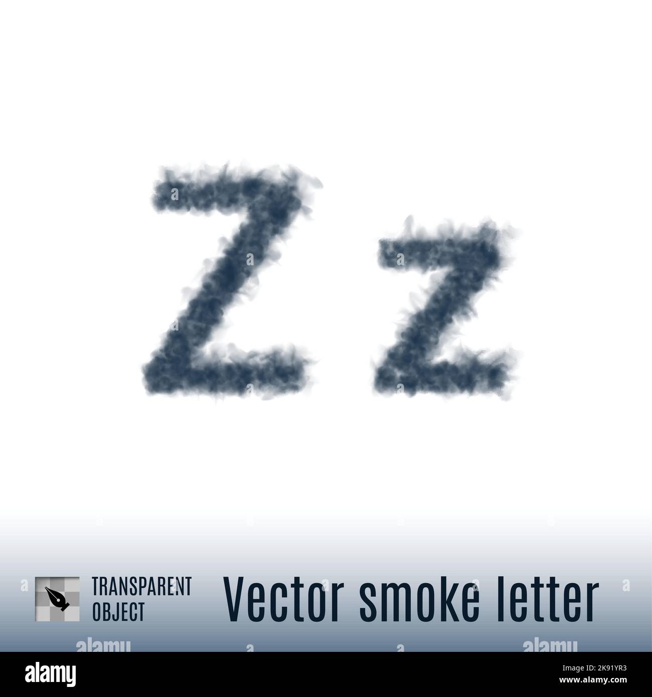 Smoke in Shape of the Letter Z on White Background Stock Vector Image ...