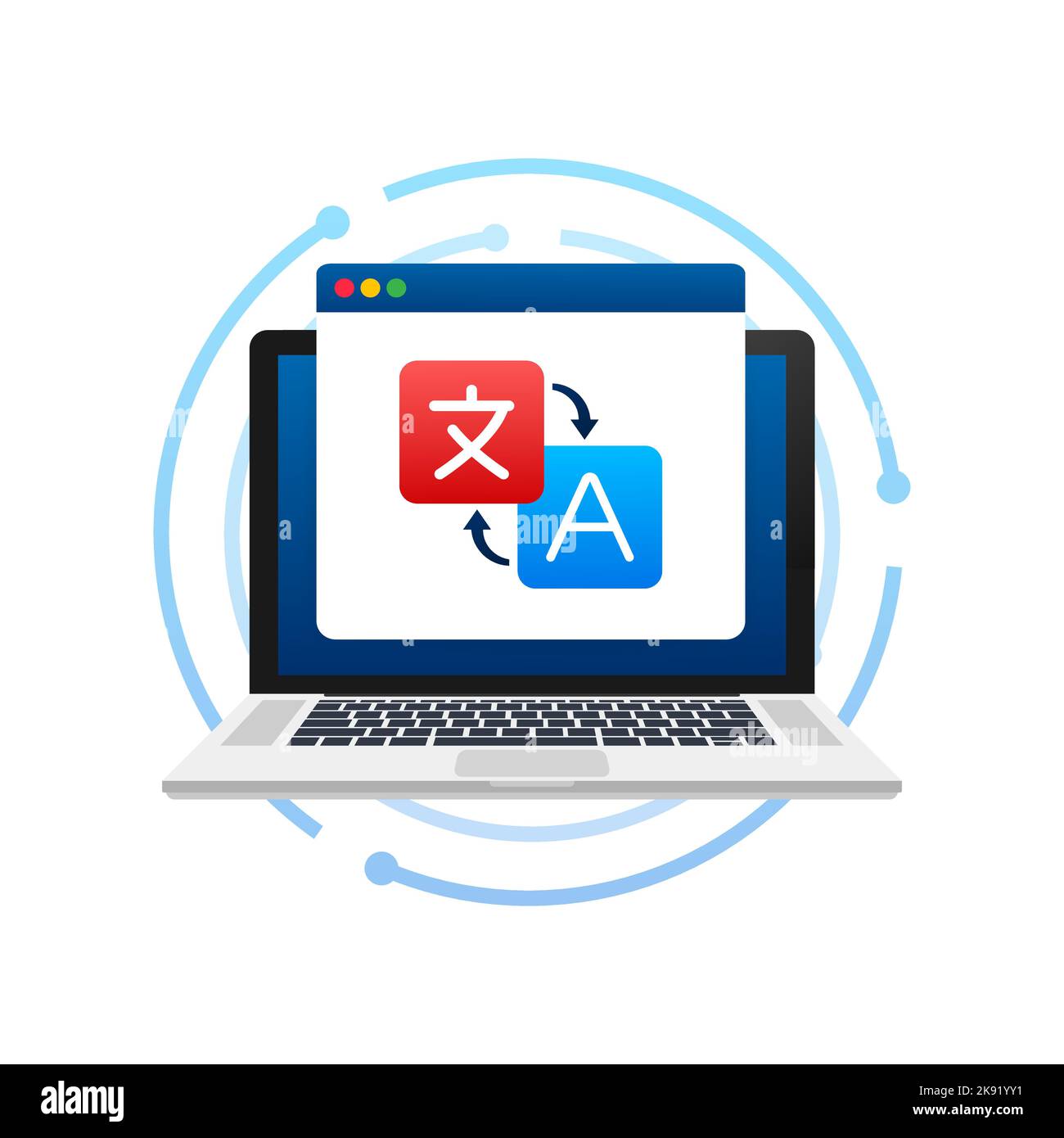 Online language translator concept. Translator icon. Vector stock ...