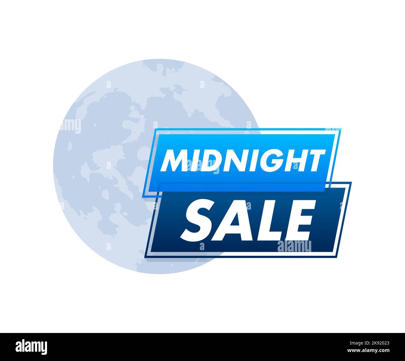 Midnight sale. Discount offer price tag. Vector stock illustration ...