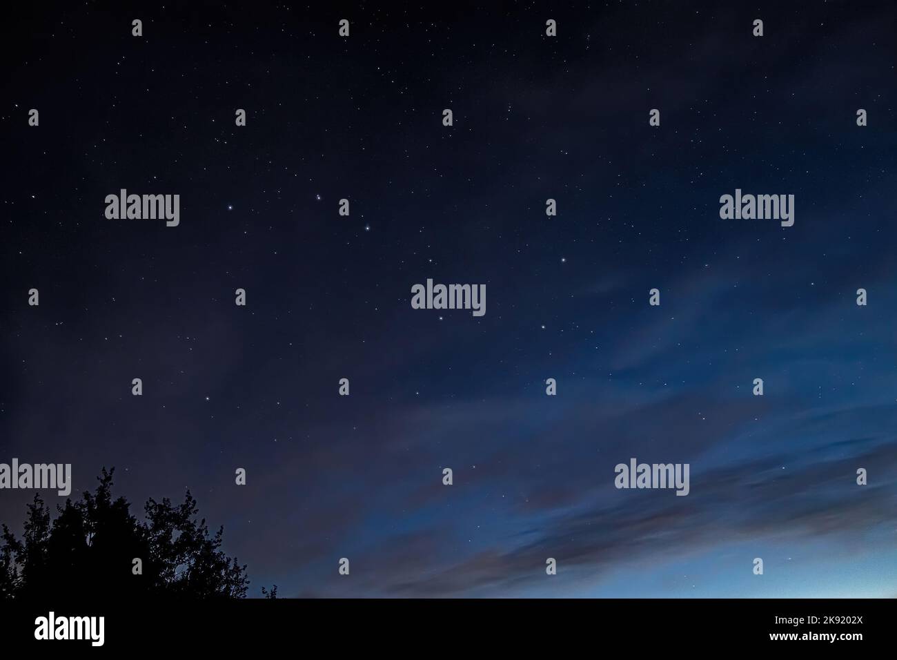 Constellation Ursa Major. Night starry sky. Astrophotography ...