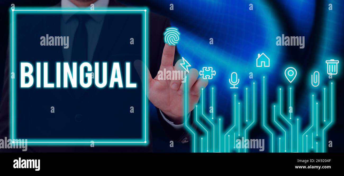 Conceptual Display Bilingual Conceptual Photo Digital Database Containing Information That Can