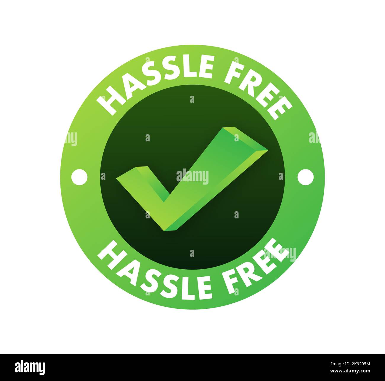 Hassle free sign, label. Vector stock illustration Stock Vector Image ...