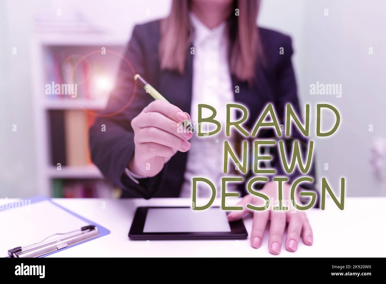 Writing displaying text Brand New Design. Concept meaning Brainstorming ...