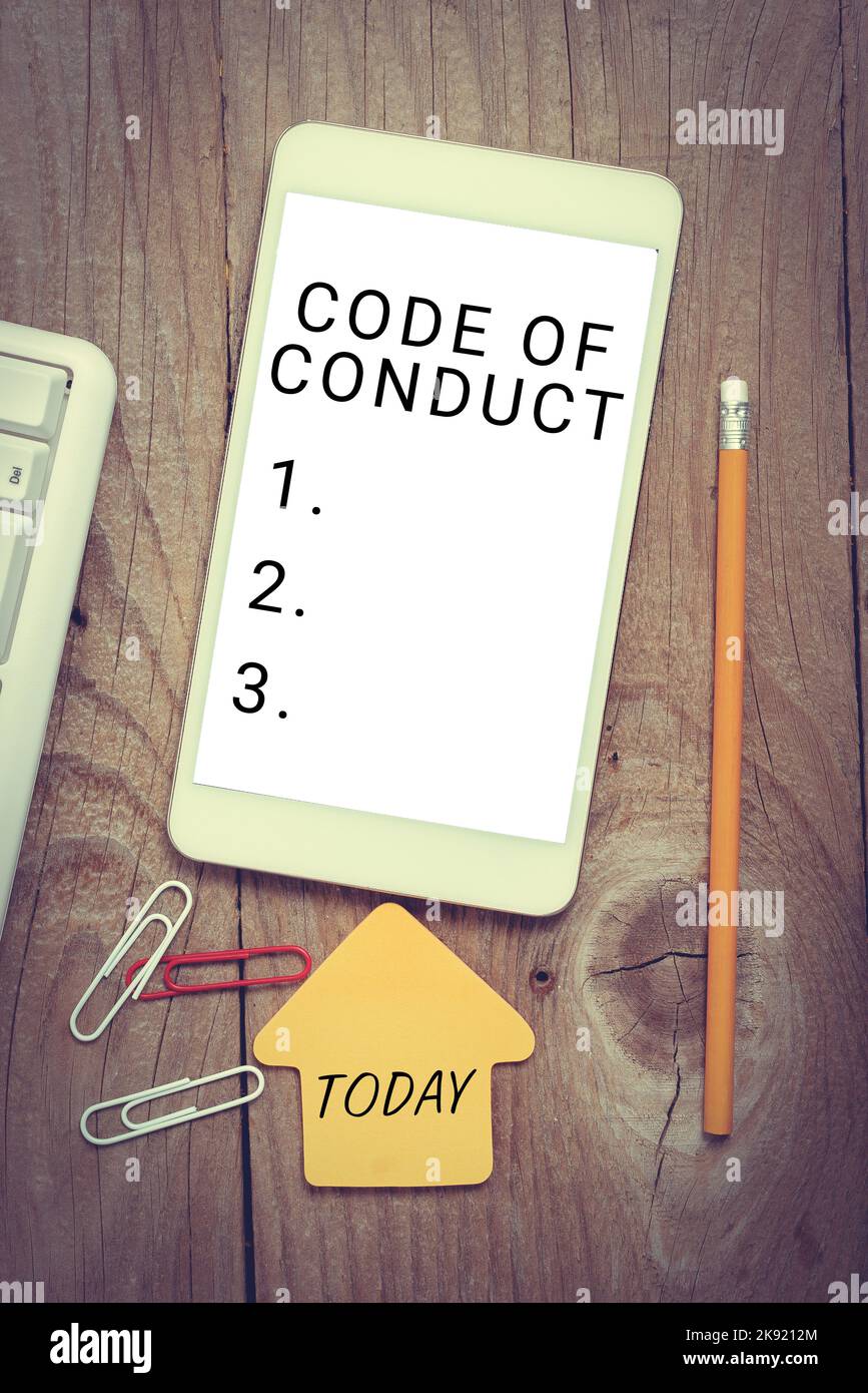 Conceptual caption Code Of Conduct. Internet Concept set of principles ... Conceptual caption Code Of Conduct. Internet Concept set of principles ...