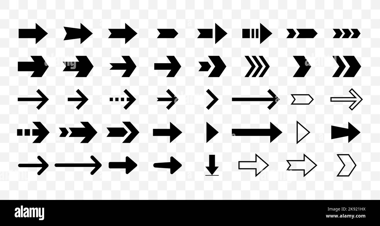 Arrow icons isolated. Set different arrows or web designs. Vector illustration Stock Vector ...