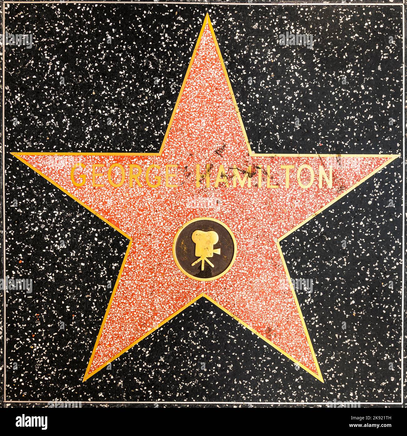 Los Angeles, USA - June 24, 2012: George Hamilton's star on Hollywood ...