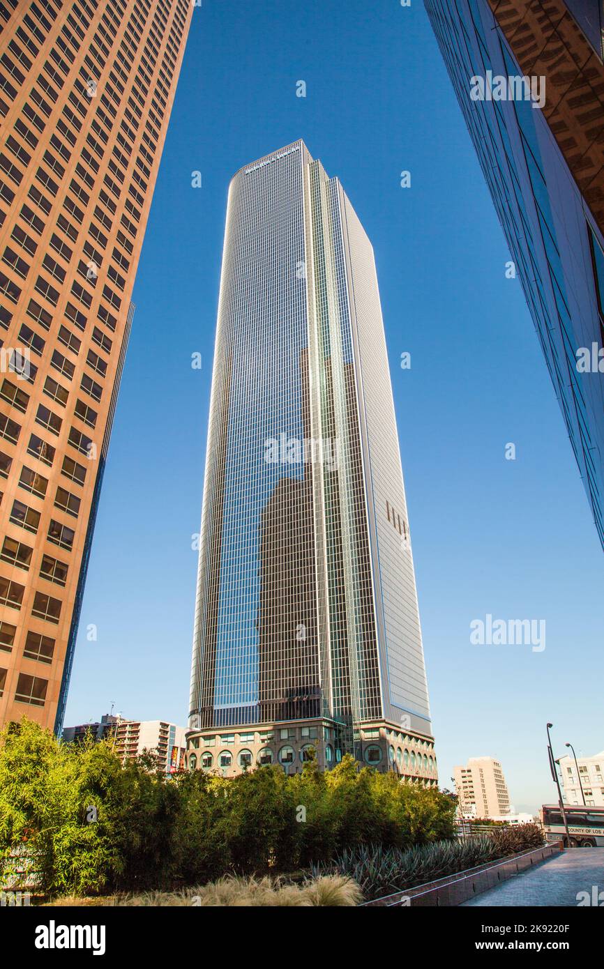 Los Angeles, USA - June 27, 2010: perspective of skyscraper KPMG tower ...