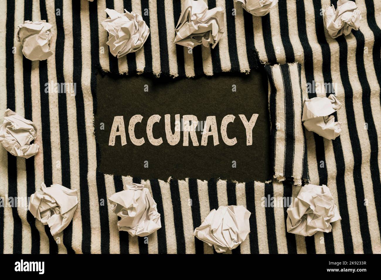 Text sign showing Accuracy. Business concept refer to the closeness of ...