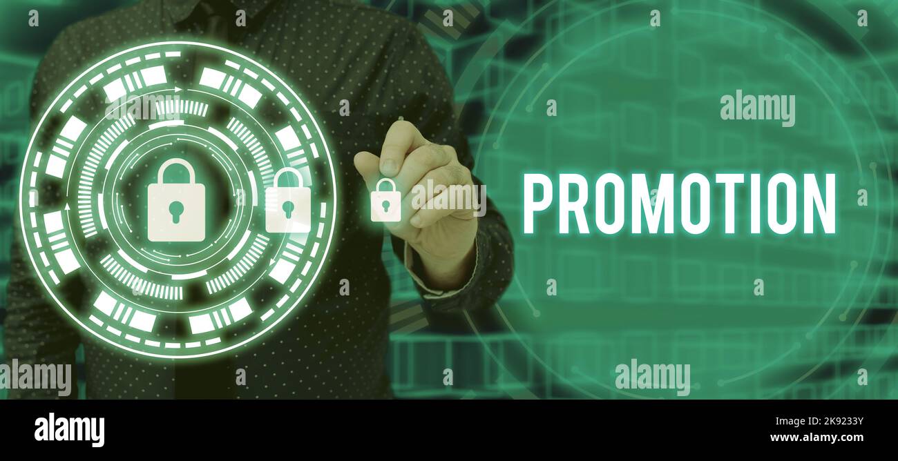 Conceptual display Promotion. Conceptual photo the general word for ...